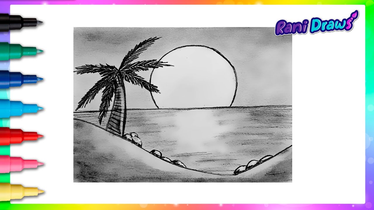 Dibujos De Atardeceres A Lapiz Paso A Paso