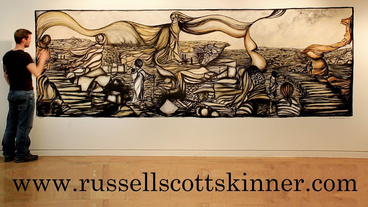 Artist Russell Scott-Skinner - Free Form Artwork and Surrealism - YouTube