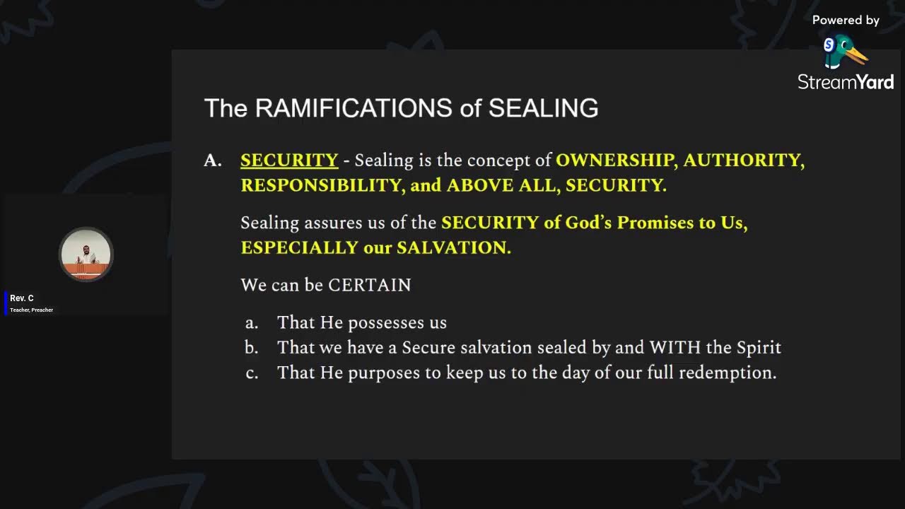 SIGNED, SEALED, DELIVERED - The Sealing of the Holy Spirit - YouTube