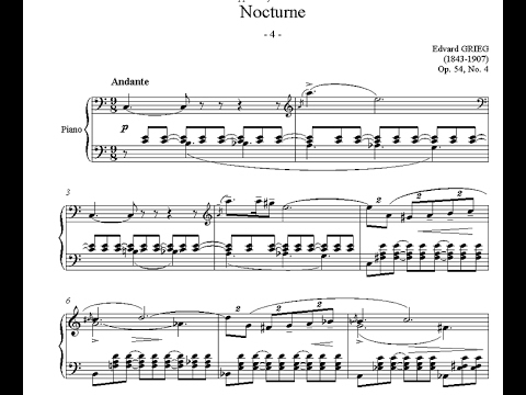 Edvard Grieg - Nocturne Op. 54 Nº 4 - YouTube