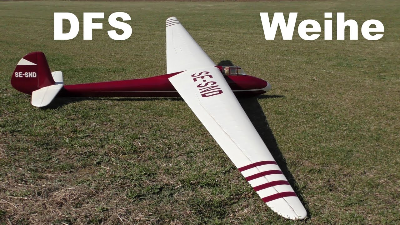 DFS Weihe, scale RC glider, 2017 - YouTube