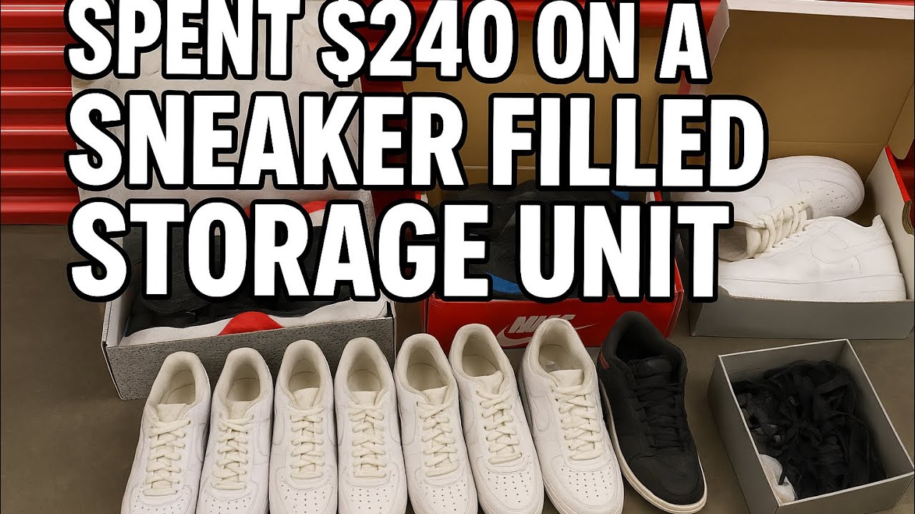 SPENT $240 ON A SNEAKER FILLED STORAGE UNIT - YouTube