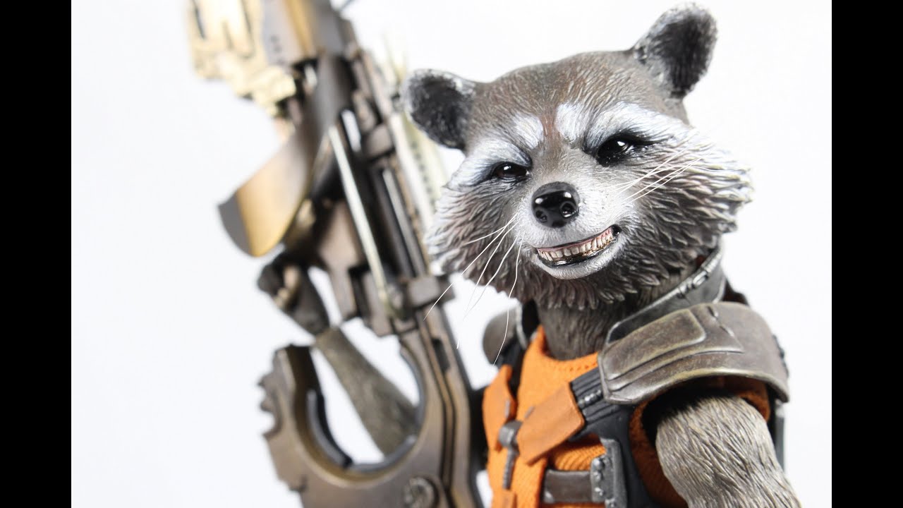 Hot Toys ROCKET RACCOON Action Figure Review Guardians of the Galaxy ...