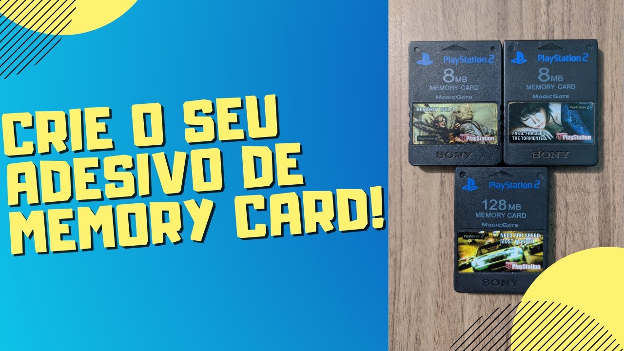 COMO CRIAR ADESIVOS PARA MEMORY CARD | PLAYSTATION 2 - YouTube