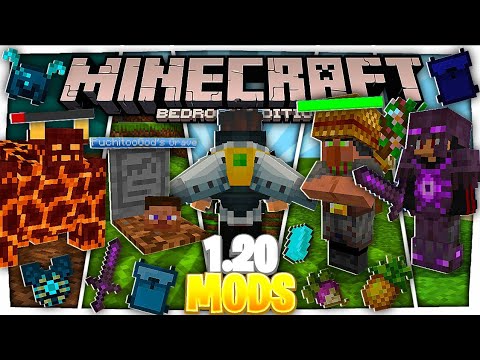 Los 10 MEJORES MODS /ADDONS SURVIVAL para MINECRAFT PE 1.20 a 1.20.10 ...