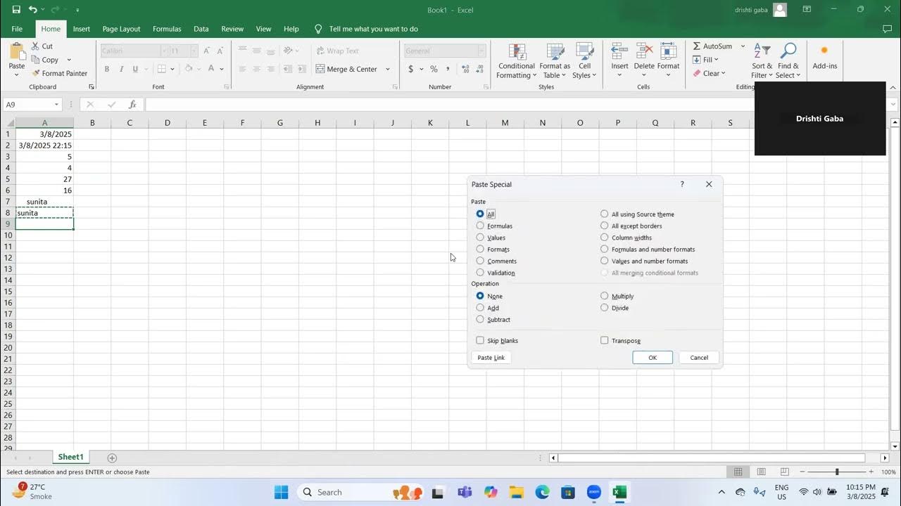 interesting and useful formulas of Microsoft Excel with NVDA - YouTube