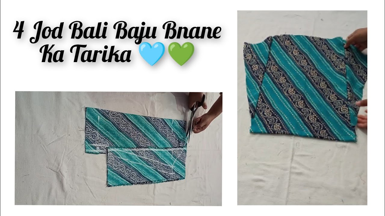 4 jod bali baju kaise bnaye 🩵💚 | How To Make 4 Kali Joint Sleeves - YouTube