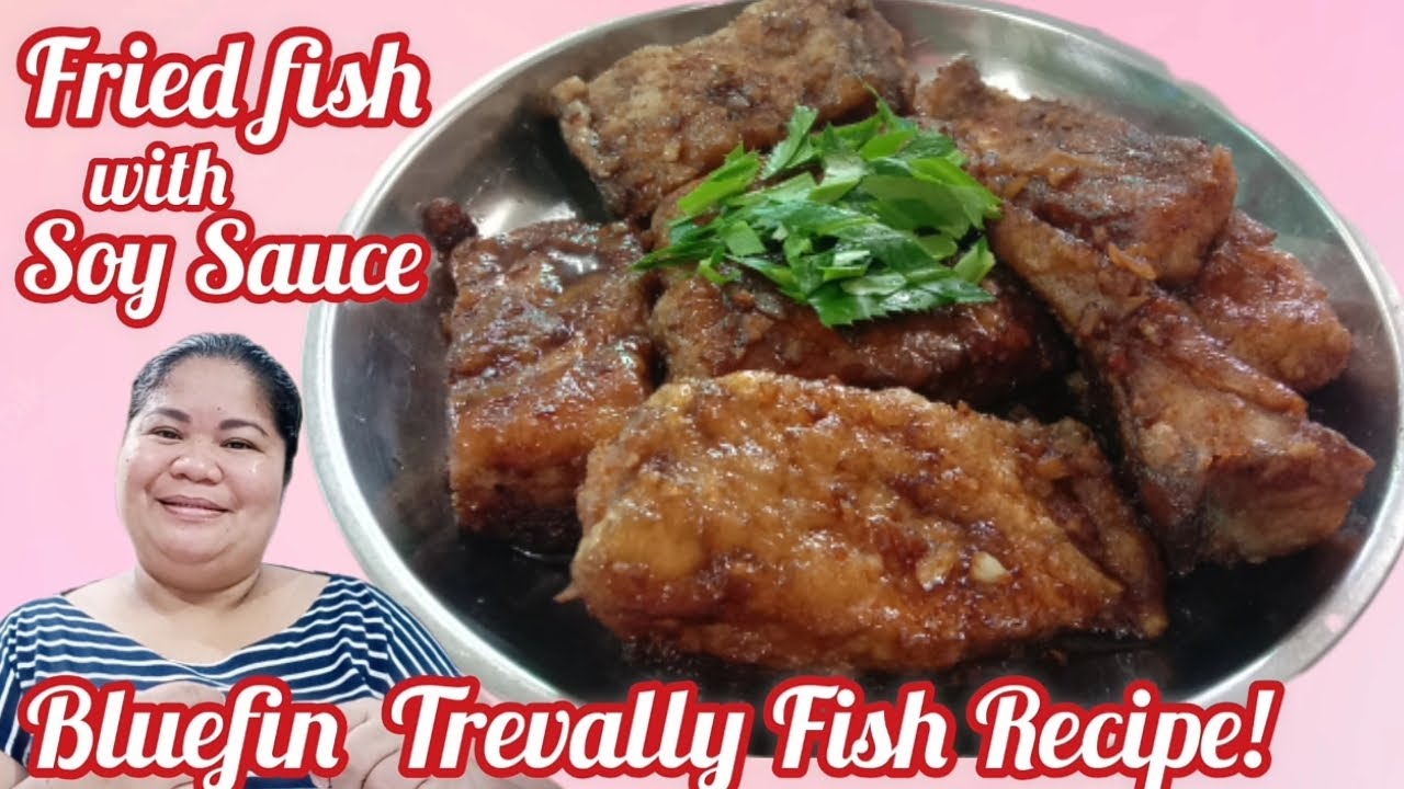 Fried Bluefin Trevally Fish [talakitok] with garlic and soy sauce ...