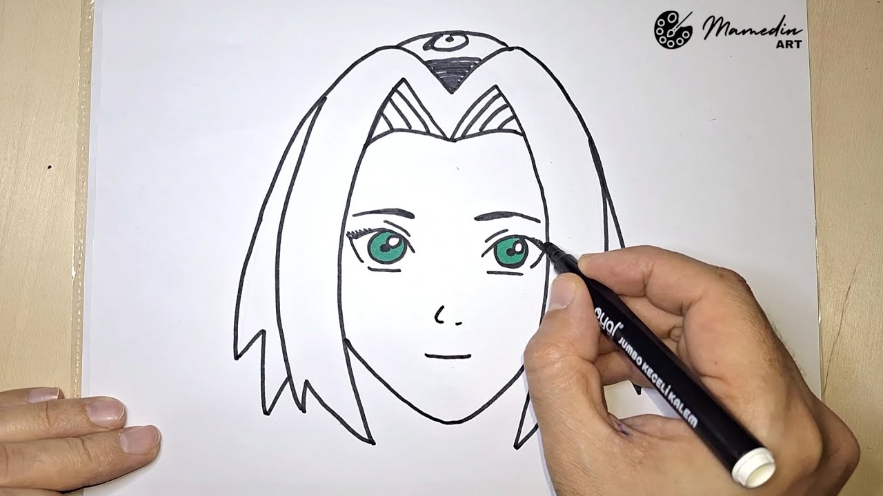 How to draw SAKURA HARUNO [NARUTO] |EASY DRAWING - YouTube
