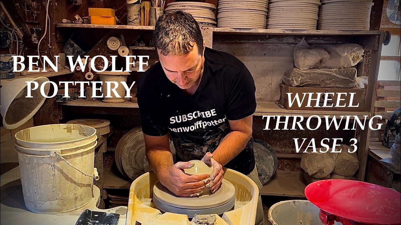 Ben Wolff Throwing a Vase on the #pottery Wheel - 3 - YouTube