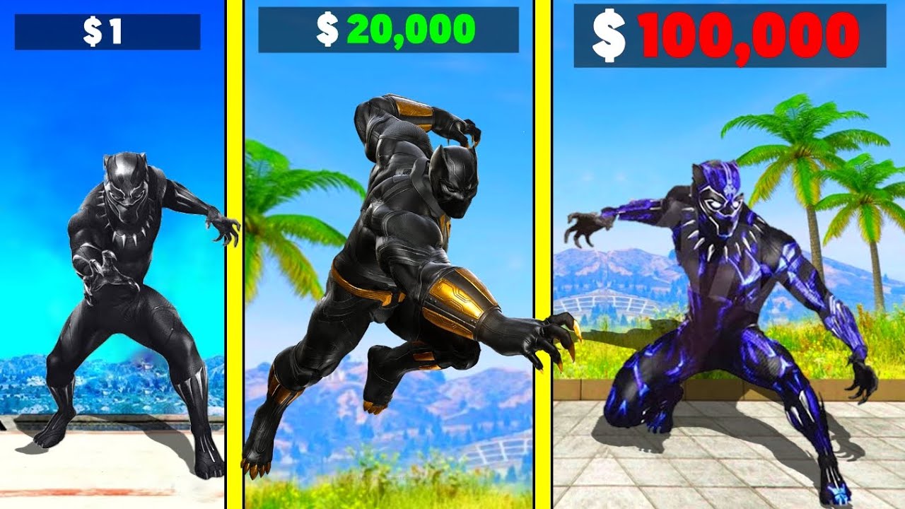 $1 BLACK PANTHER to $1,000,000,000 in GTA 5 - YouTube