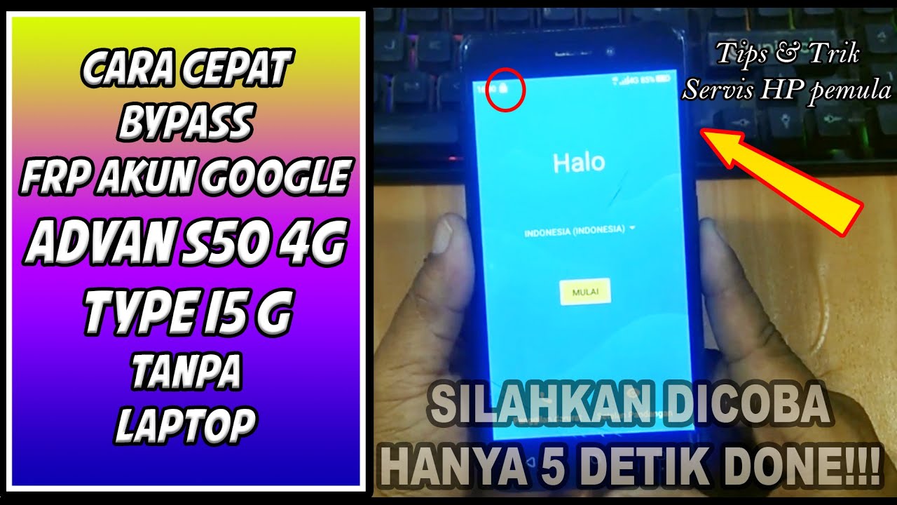 Cara Cepat BYPASS FRP Advan S50 4G | ADVAN i5G - YouTube