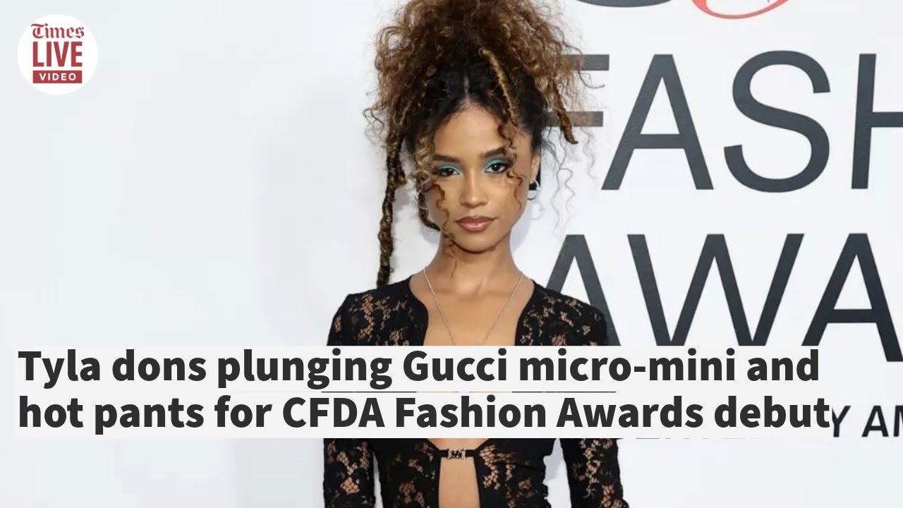 Tyla dons plunging Gucci micro-mini and hot pants for CFDA Fashion ...