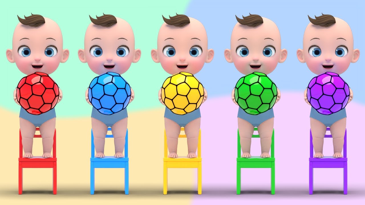 Baby Jumping On The Bed Song! | Learn Color Nursery Rhymes | Baby ...