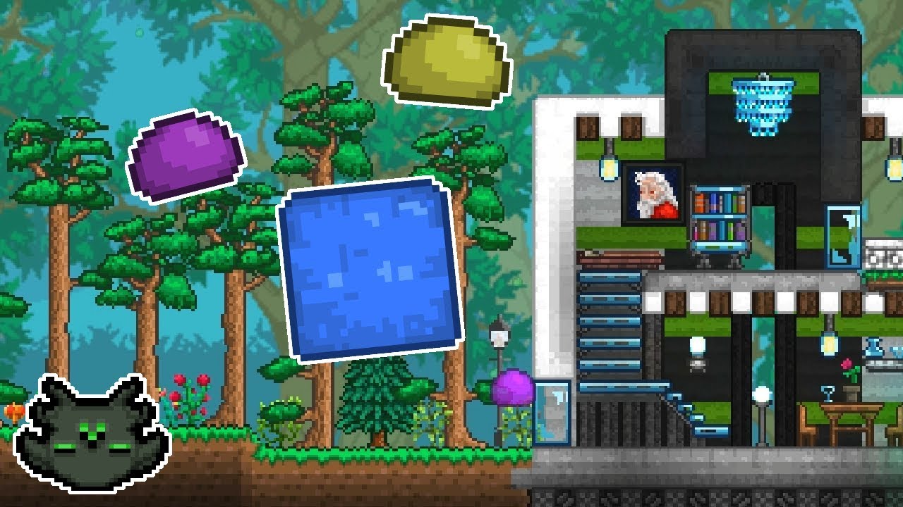 A House Made of Slime | One Block Build Challenge | Terraria - YouTube