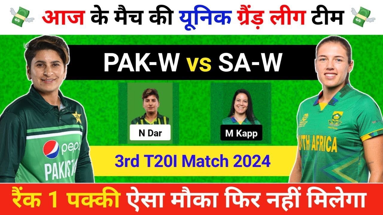Pakistan-W vs South Africa-W 3rd T20 Analysis | 3rd T20 PK w vs SA w ...