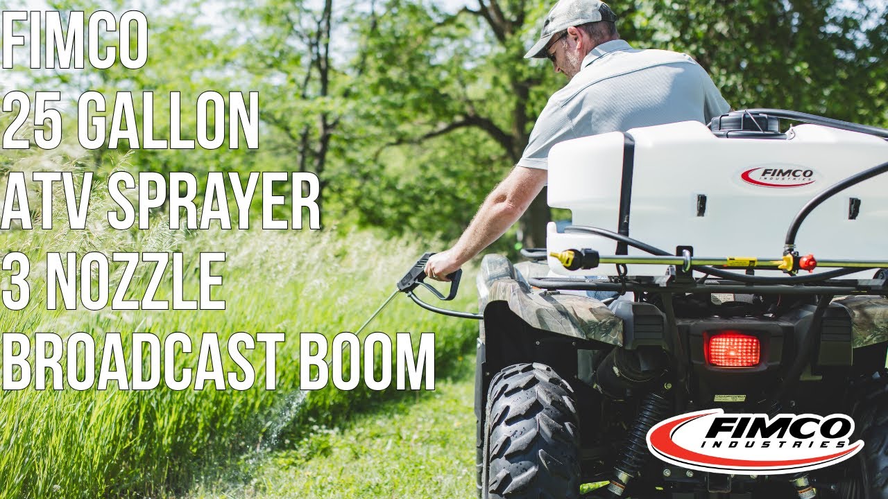 Check out the FIMCO 25 Gallon ATV Sprayer with a 3 Nozzle Broadcast ...