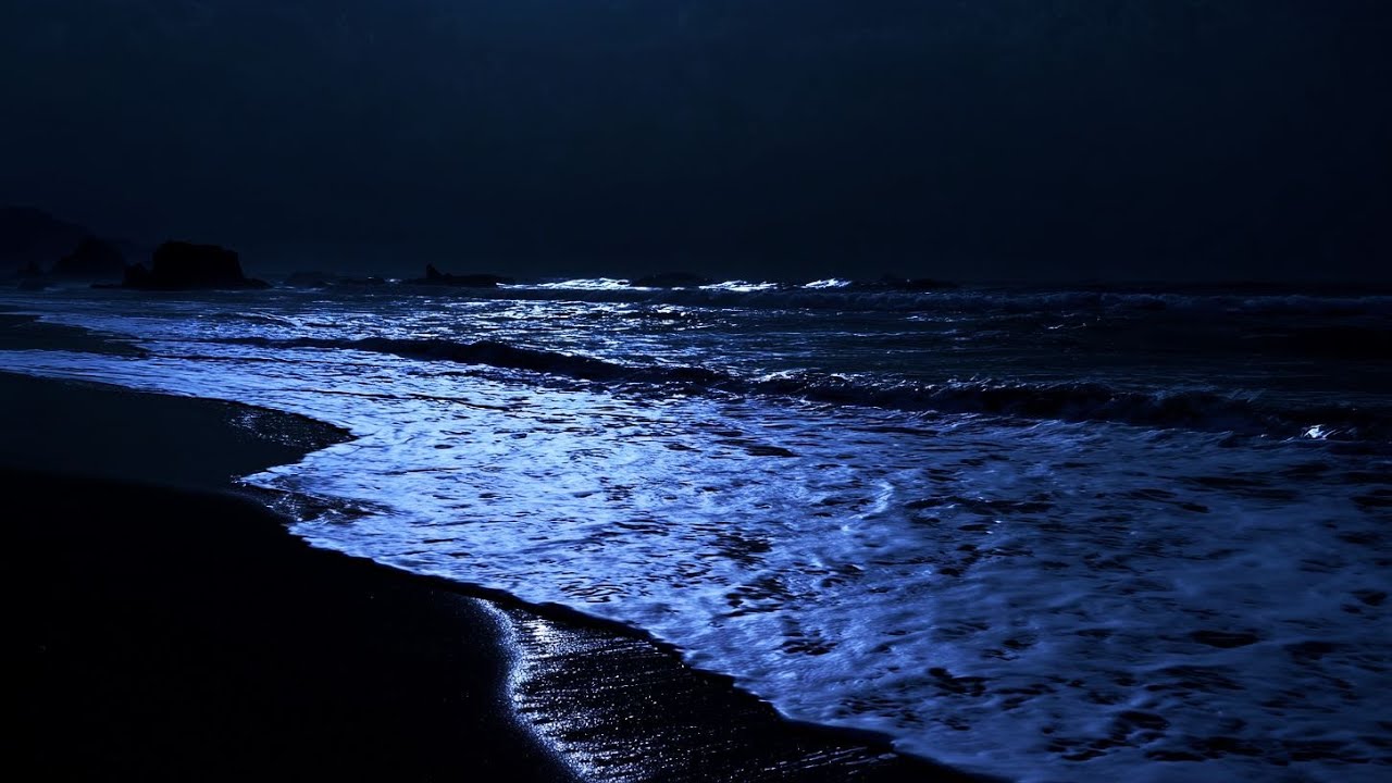 Calming Night Ocean Waves for Deep Sleep and Relaxation – Peaceful ...