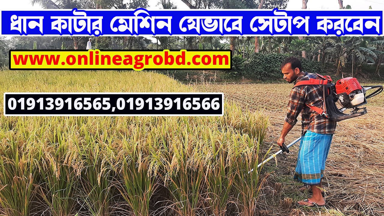 ধান কাটার মেশিন সেটআপ |Rice cutter machine setup | Rice cutter price in ...