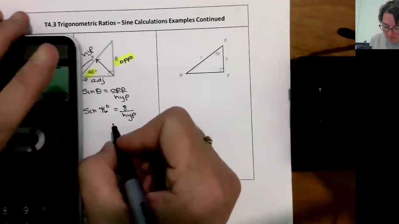 T4 3 Trig Ratios Sine Calculations Continued - YouTube