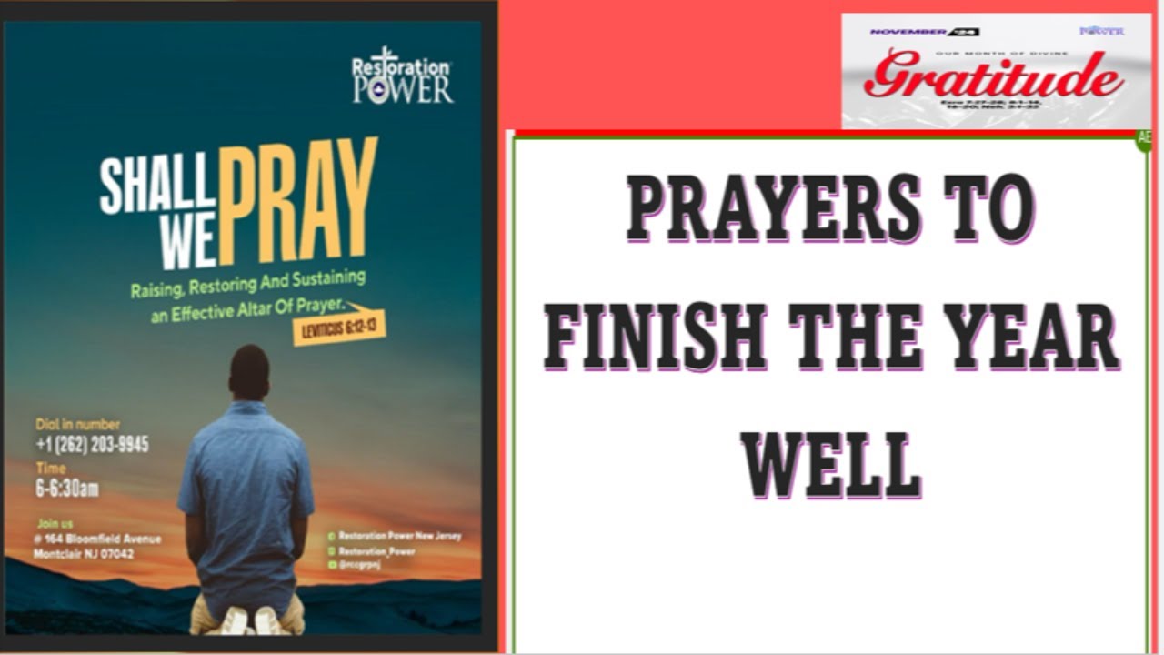 SHALL WE PRAY: PRAYERS TO FINISH THE YEAR WELL - YouTube