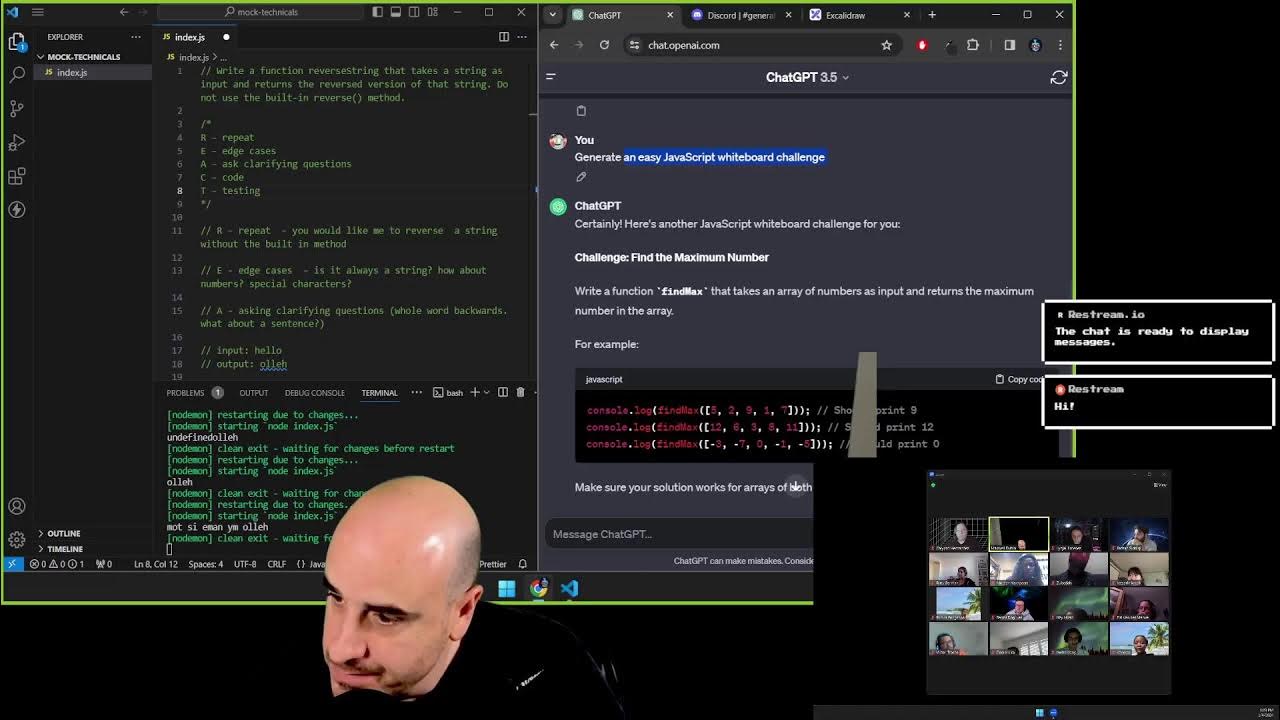 Mock Technical Interviews At Hackmyhead Coding Bootcamp Youtube