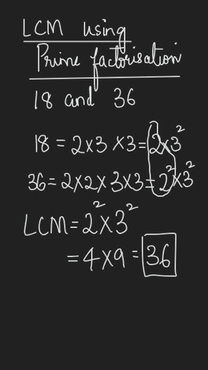finding the LCM using prime factorization method - YouTube