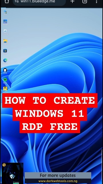 How to create windows 11 RDP Free @darkwebtool #privaterdp #freevps # ...