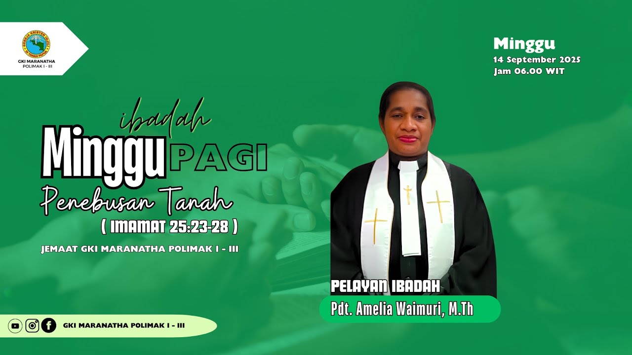 LIVE STREAMING IBADAH MINGGU PAGI | TANGGAL 14 SEPTEMBER | JAM 09.00 WP ...
