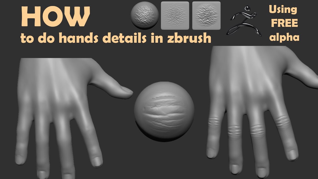 Zbrush Hand Skin Details - YouTube