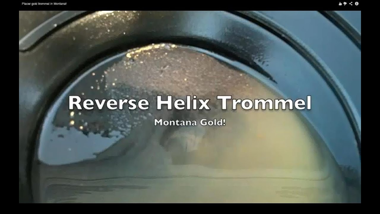 Reverse Helix Trommel Working Placer Gold - YouTube