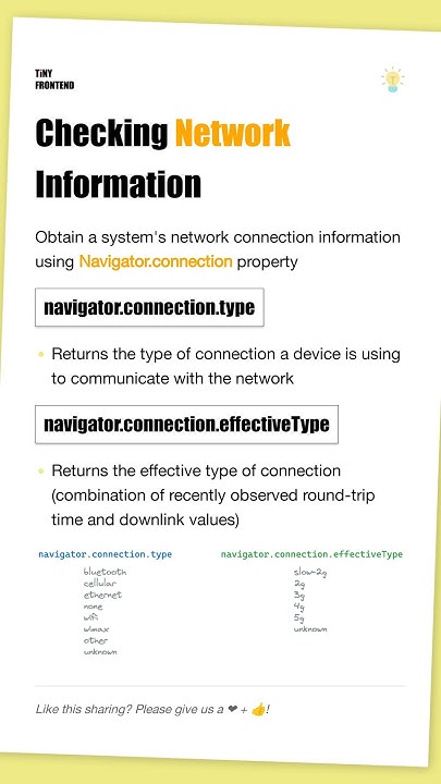 Checking Network Information with #javascript - YouTube