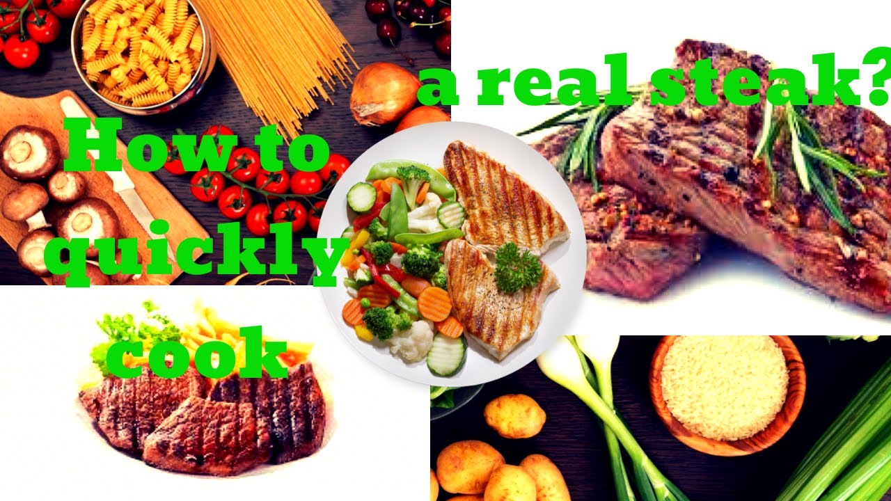 How to quickly cook a real steak - YouTube