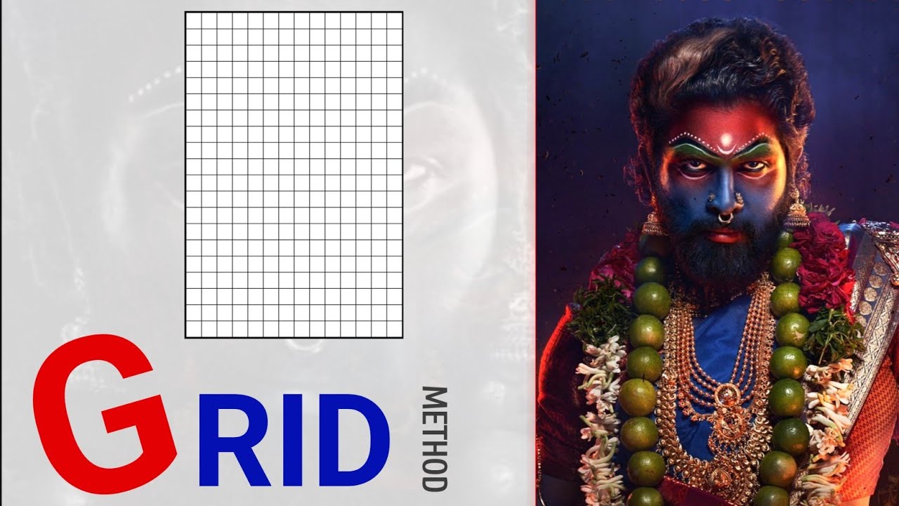 Perfect Outlines Drawing with Grid Method|How to draw outline Grid ...