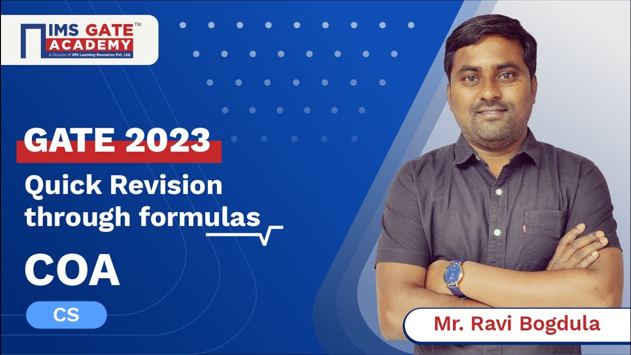COA for GATE | Quick Revision through Formulas by Ravi Bogdula Sir ...