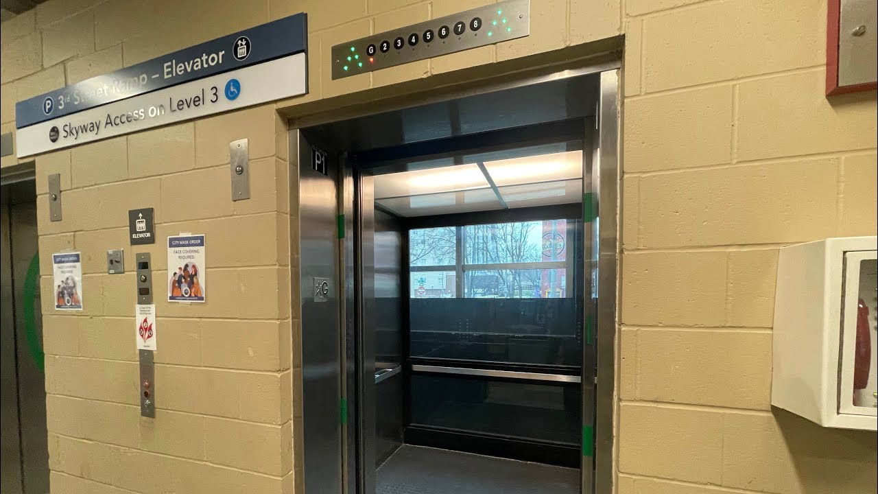 Cool Scenic ThyssenKrupp Traction Elevators @ The 3rd Street Parking ...