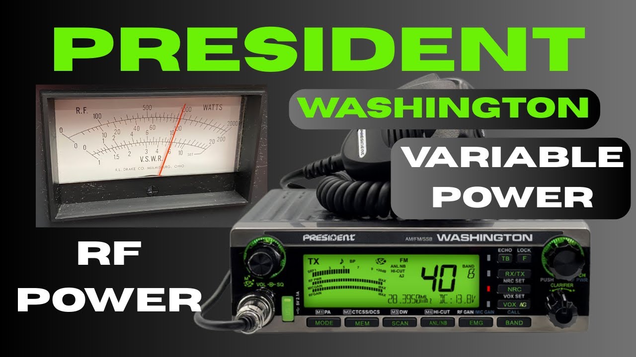 President WASHINGTON RF Power Settings (HOW TO) - YouTube