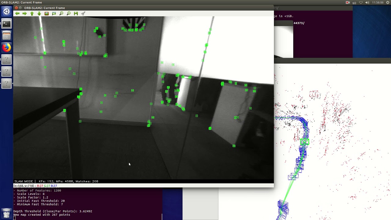 ORB running in real-time on INDEMIND STEREO VISION INERTIAL MODULE with ...