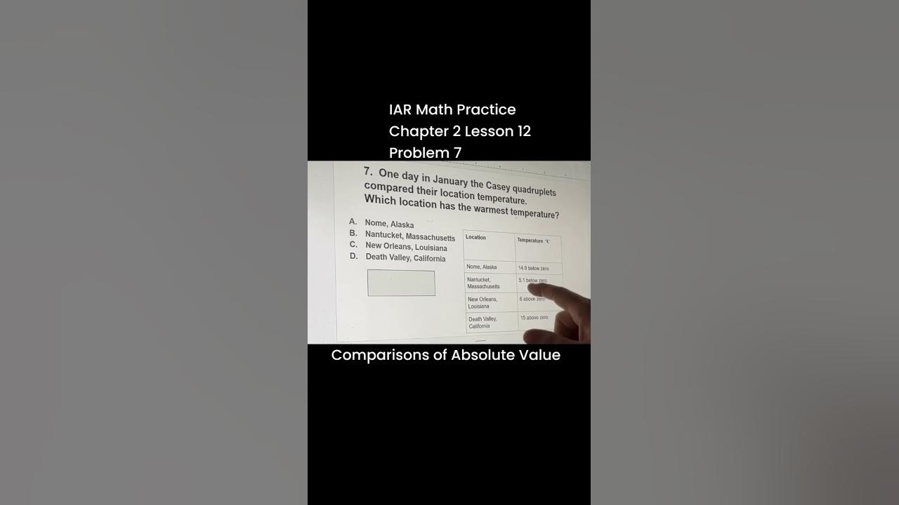 IAR Math Practice Chapter 2 Lesson 12 Problem 7 - YouTube