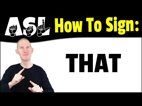 🖐️ How To Sign THAT in ASL | American Sign Language Lessons | ASL Basic ...