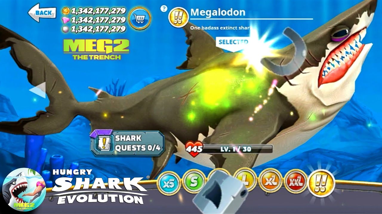 HUNGRY SHARK WORLD ANCIENT MEGALODON GAMEPLAY - hungry shark game - YouTube