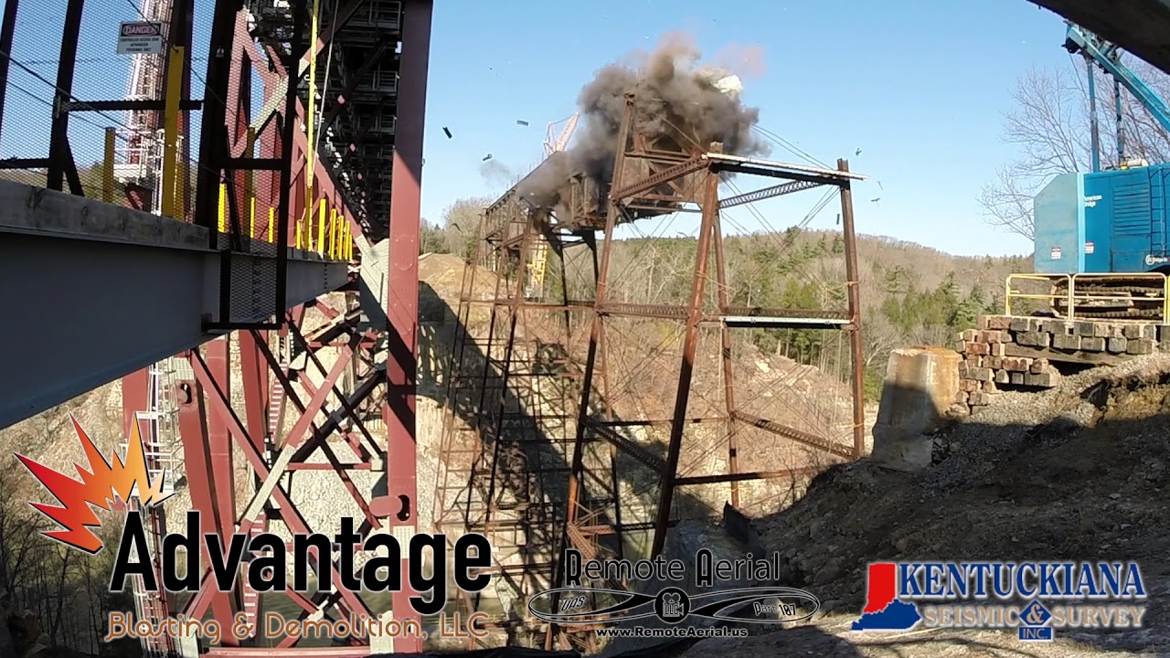 Advantage Blasting and Demolition Portageville, NY Bridge Stage 1 - YouTube