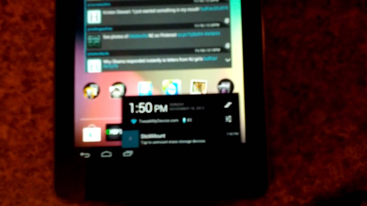 Nexus 7 OTG storage while charging - YouTube