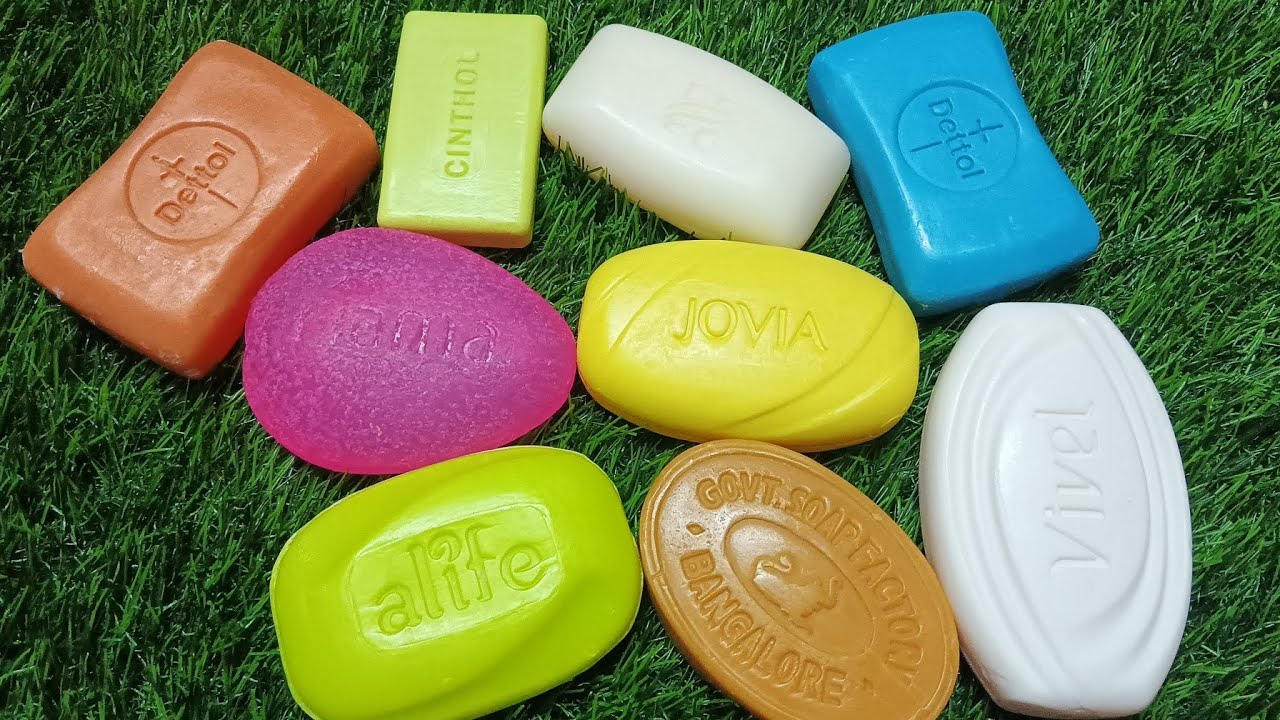 Satisfying colour mixing ASMR soap opening /Rainbow color soap / Vivel ...