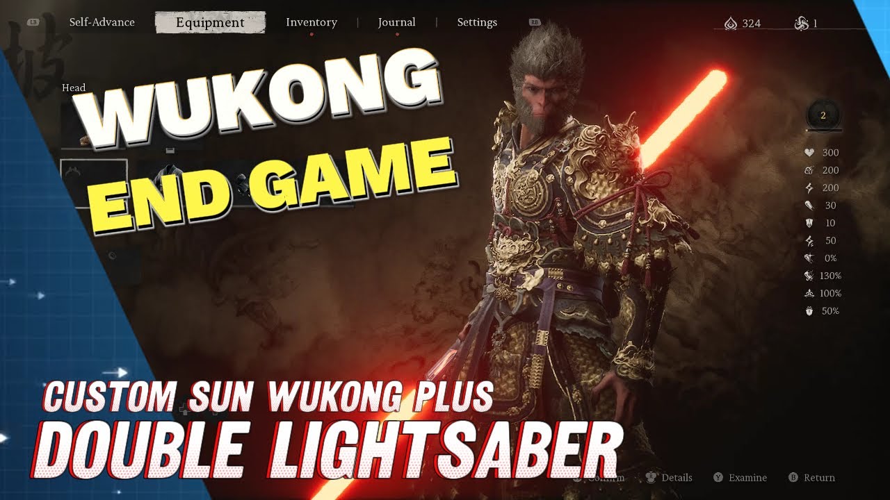 Black Myth Wukong MOD - Double LightSaber and Sun Wukong Armor