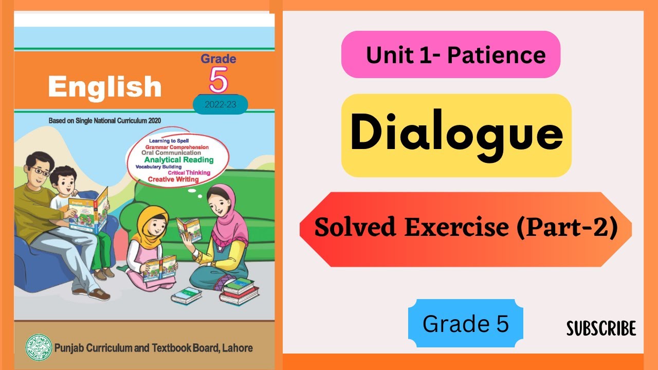 Patience (Unit-1) | Dialogue | Solved Exercise ( part-2) | Grade 5 - YouTube