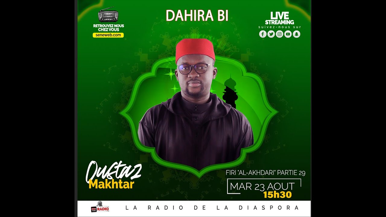 Dahira Bi avec Oustaz Makhtar Sarr - Firi "Al-Akhdari" partie 29 - YouTube