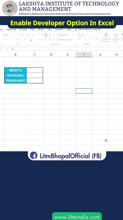 How to Enable Developers Option in Excel | Excel | #short #exceltricks ...