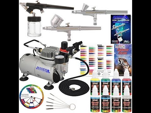 Master Airbrush Professional 3 Airbrush System with Compressor and 6 ...