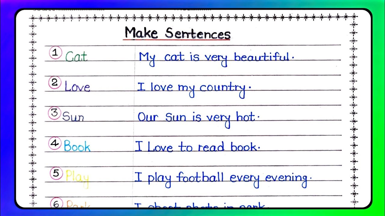 Make Sentences by given words ️ | Try to easy sentence 💥 - YouTube
